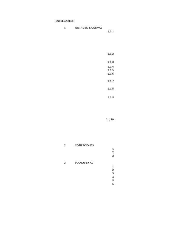 Relacion de Entregables | PDF