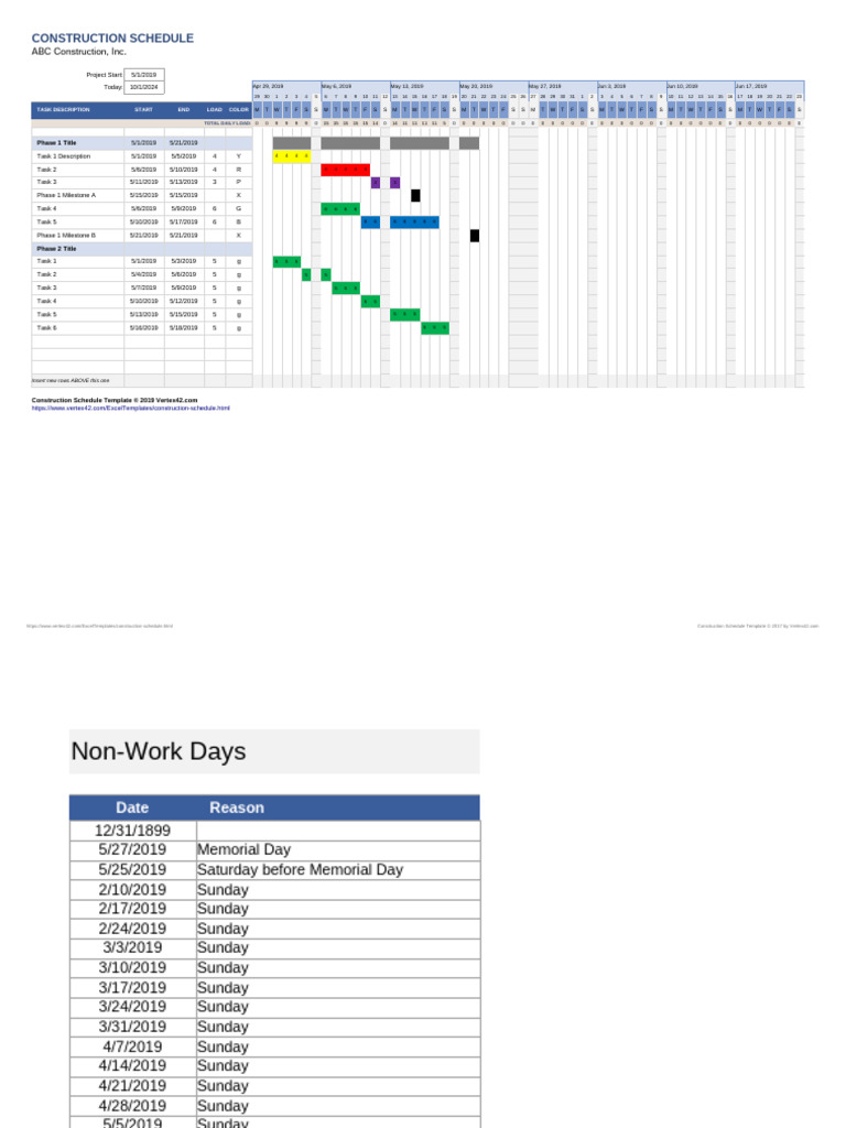 Construction Schedule Daily | PDF