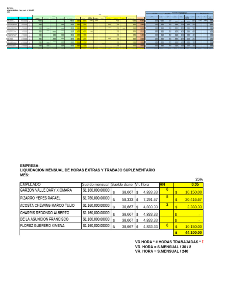 Nómina 2 Mval | PDF