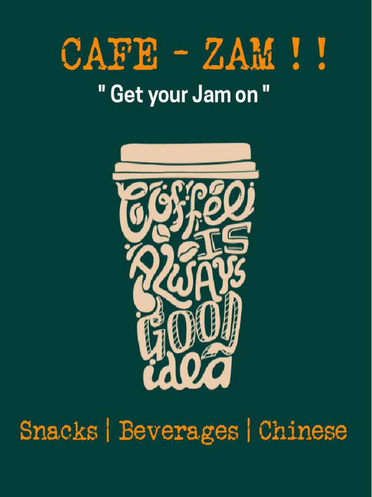 " Get Your Jam On ": Cafe - Zam ! ! | PDF