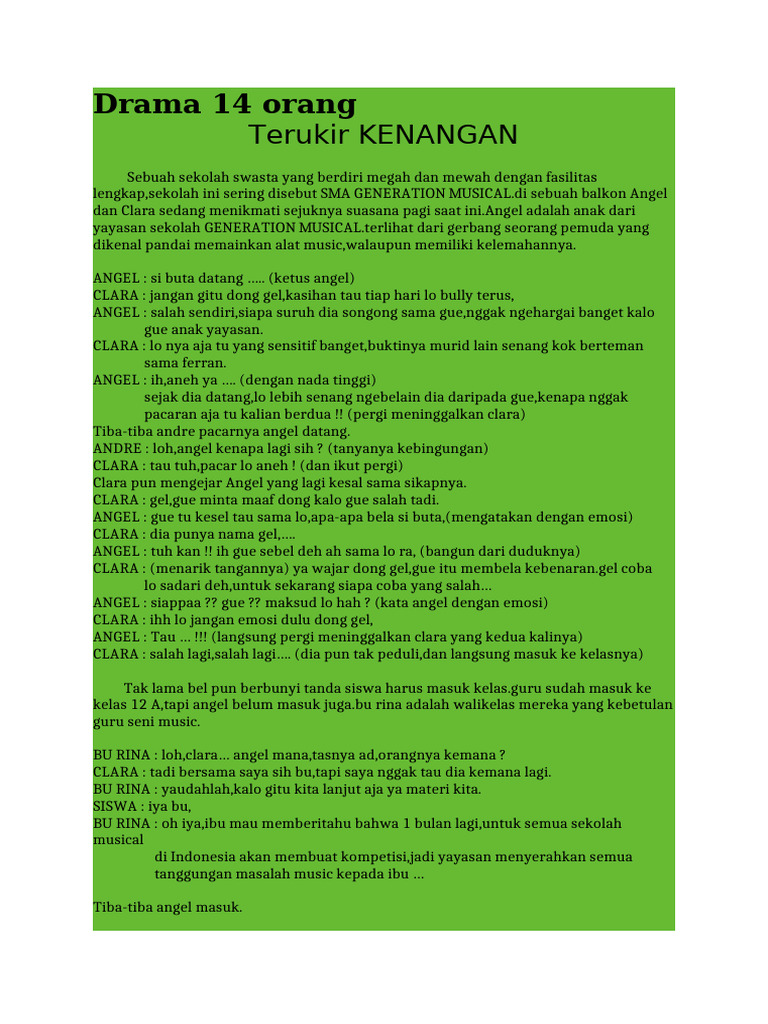 Drama 14 Orang | PDF