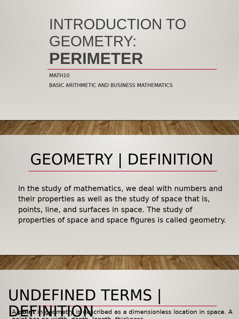 Lesson 5 Introduction To Geometry Perimeter | PDF