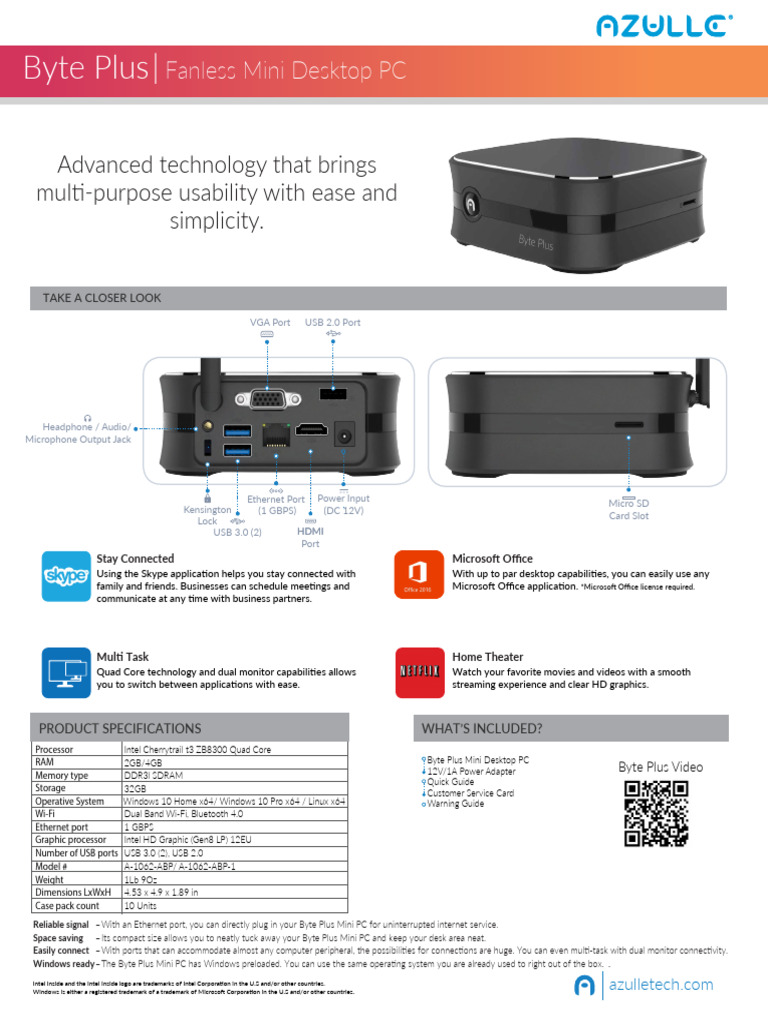 Byte Plus Spec Sheet | PDF