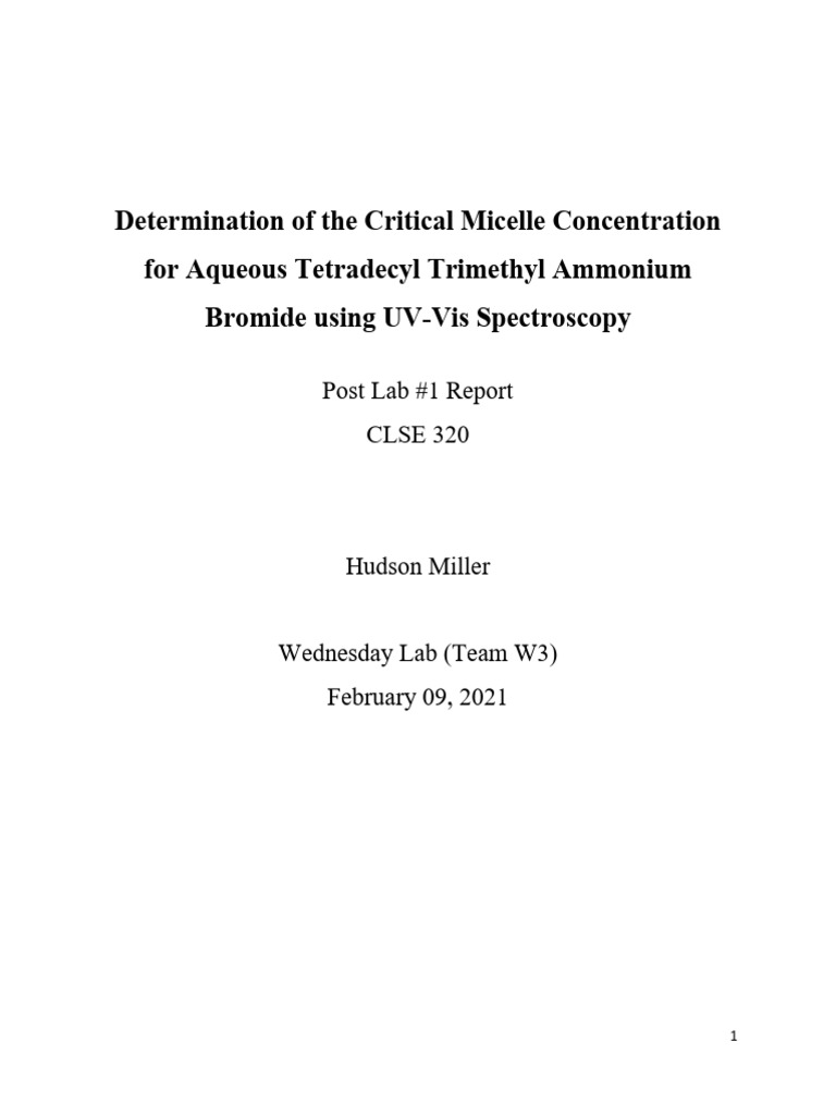 CMC Lab Report - H. Miller | PDF