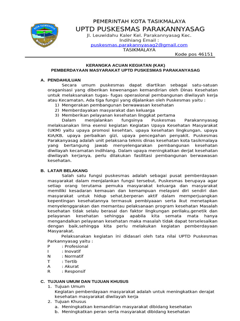 (R) 3. KAK Pemberdayaan Masyarakat | PDF