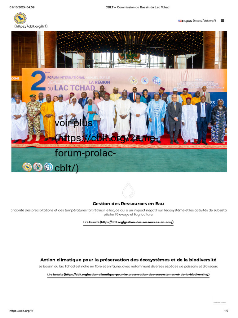 CBLT - Commission Du Bassin Du Lac Tchad | PDF