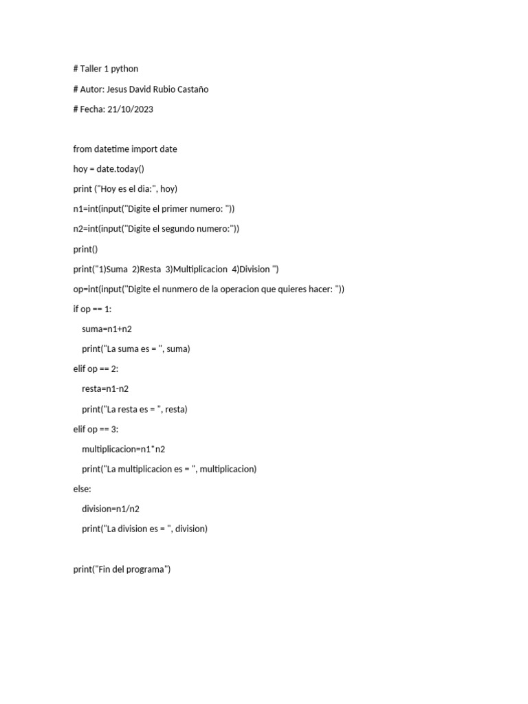 Aa2-Ev1 Taller 1 | PDF