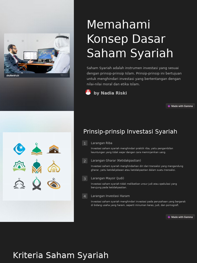 Memahami Konsep Dasar Saham Syariah | PDF