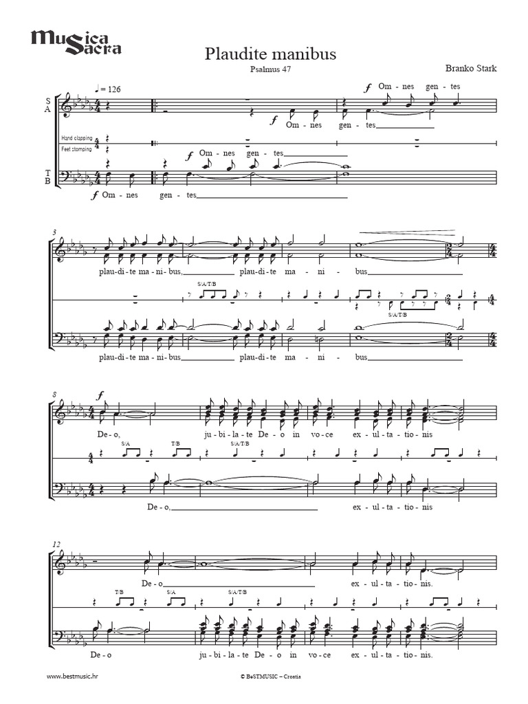 Plaudite Manibus (SATB) | PDF