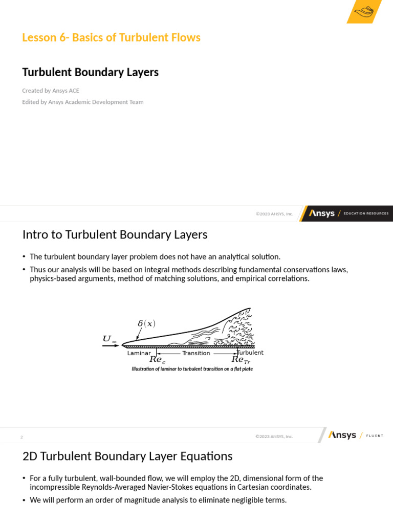 6 - Lesson 6 Turbulent Boundary Layers | PDF