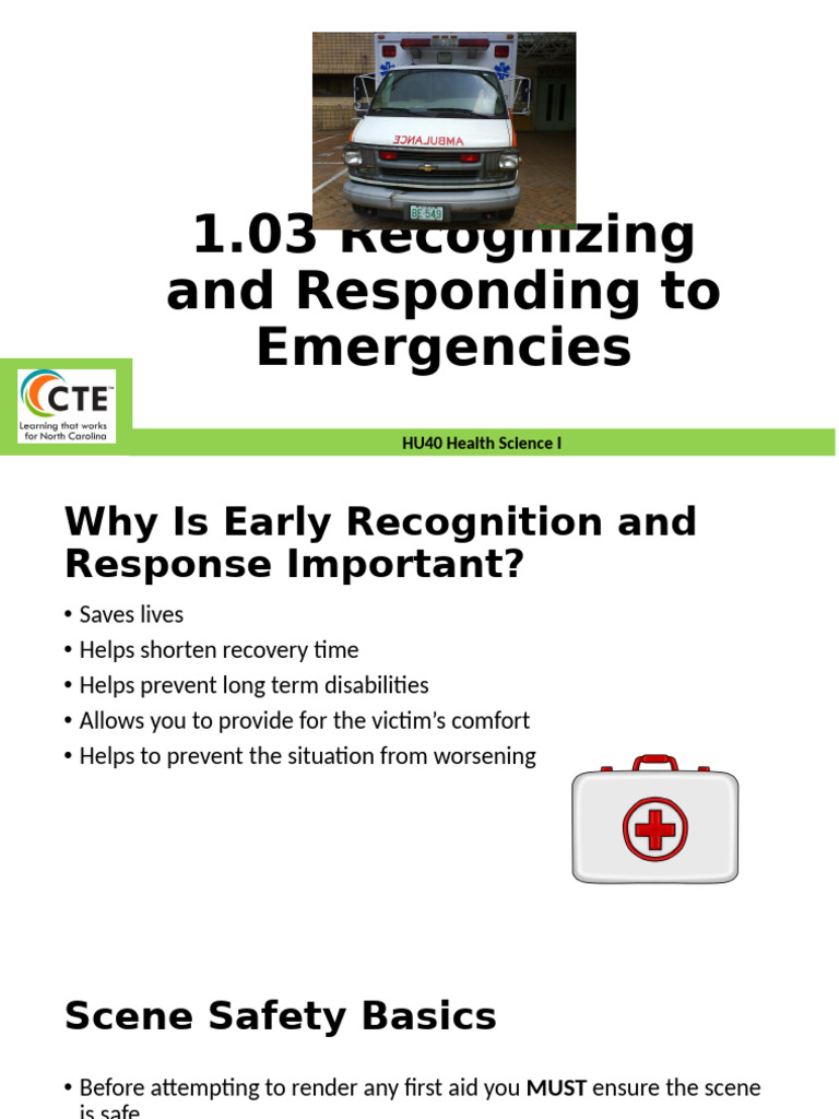 PP1.03 Recognizing and Responding To Emergencies C.cooper | PDF