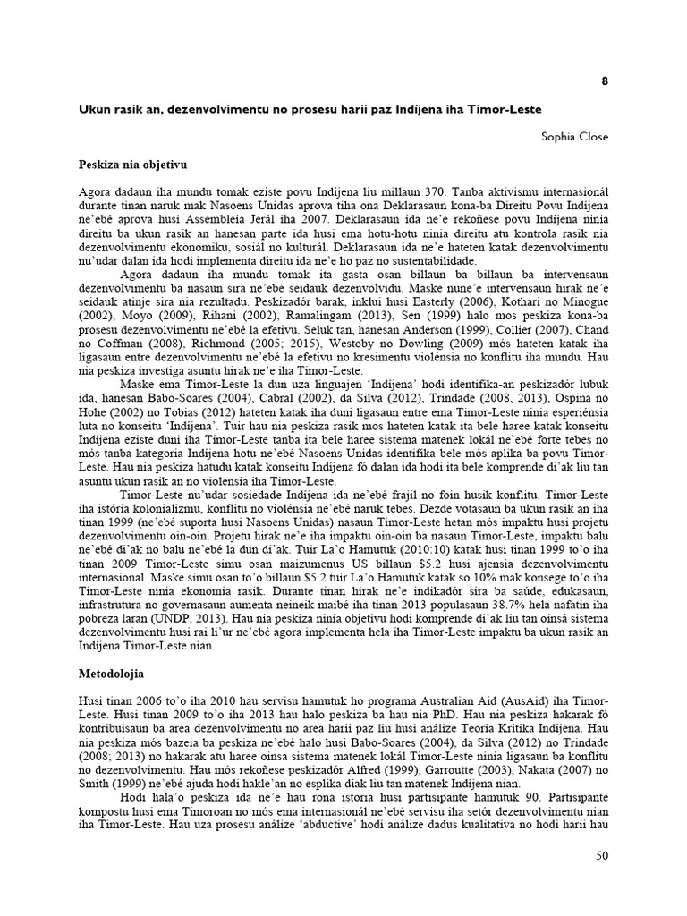 Ukun Rasik An Dezenvolvimentu No Prosesu | PDF