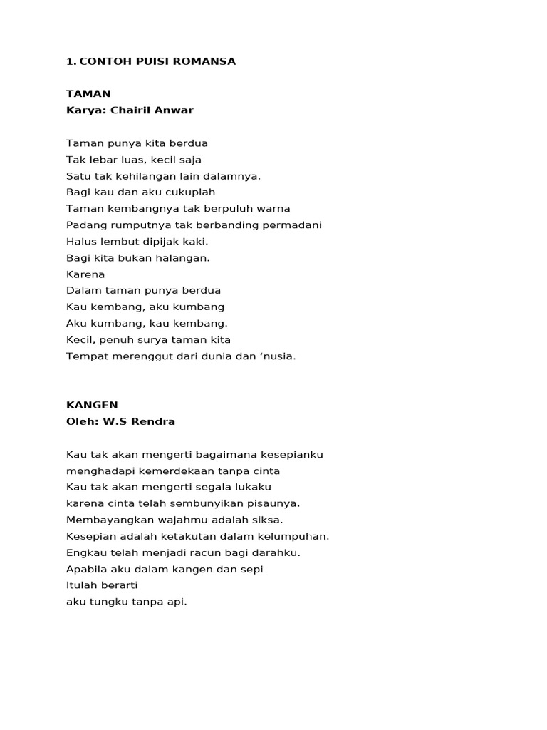 Jenis Jenis Puisi 2 | PDF