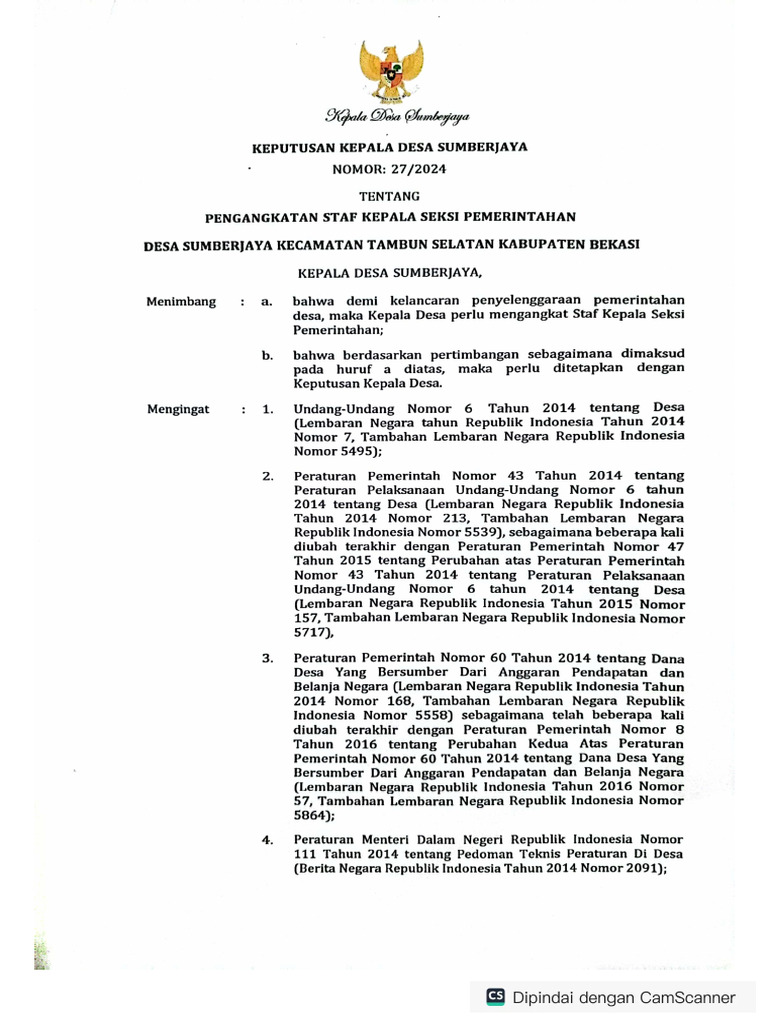 SK Staff Pem Topik Hidayat | PDF