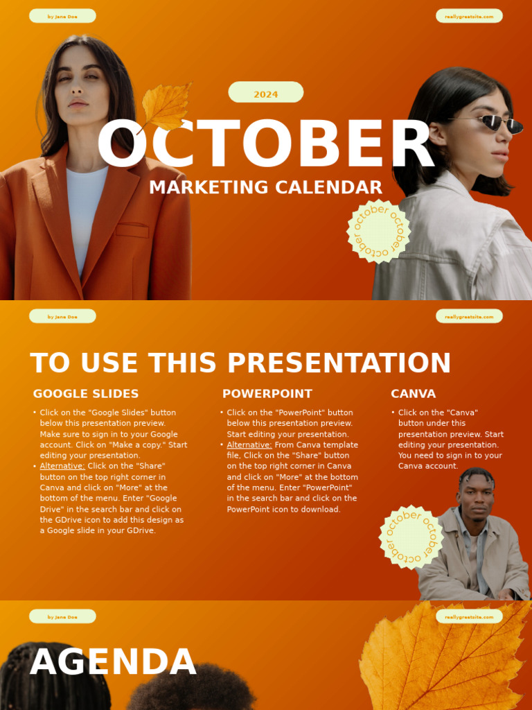 Fall October Marketing Calendar | PDF | Google | Cloud Computing