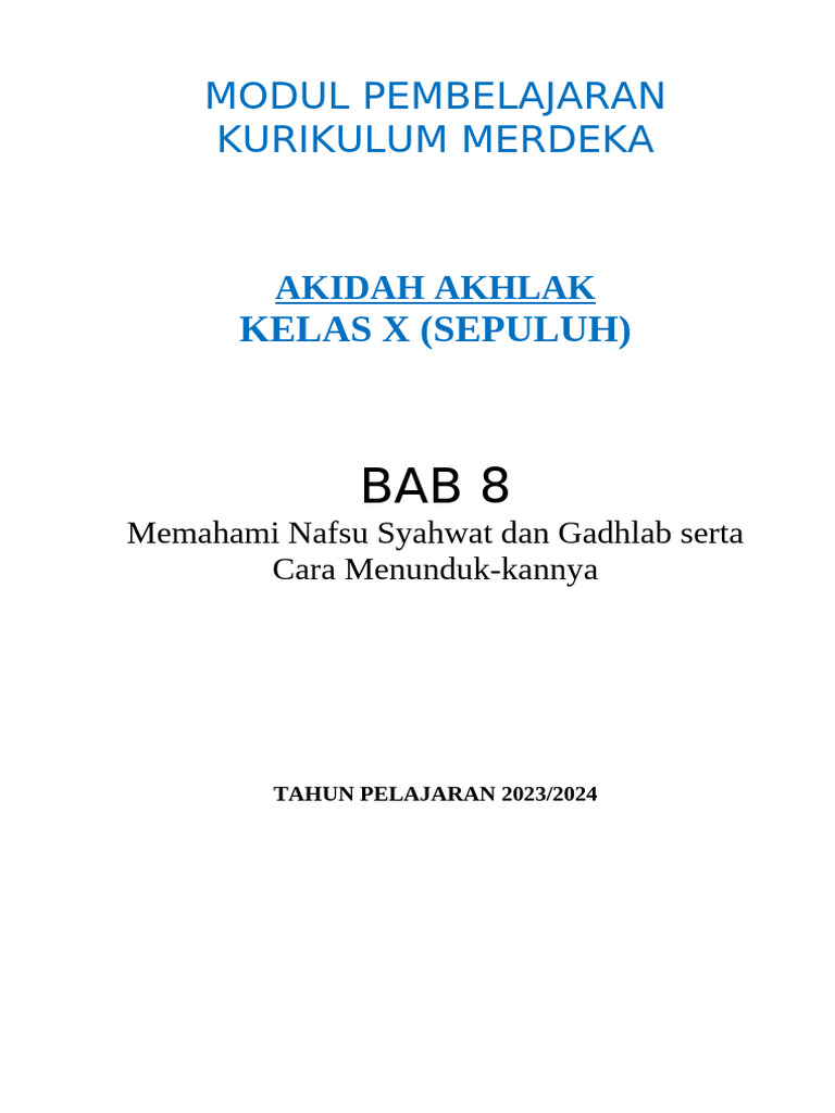 Aa - 10 Modul Bab 8 | PDF