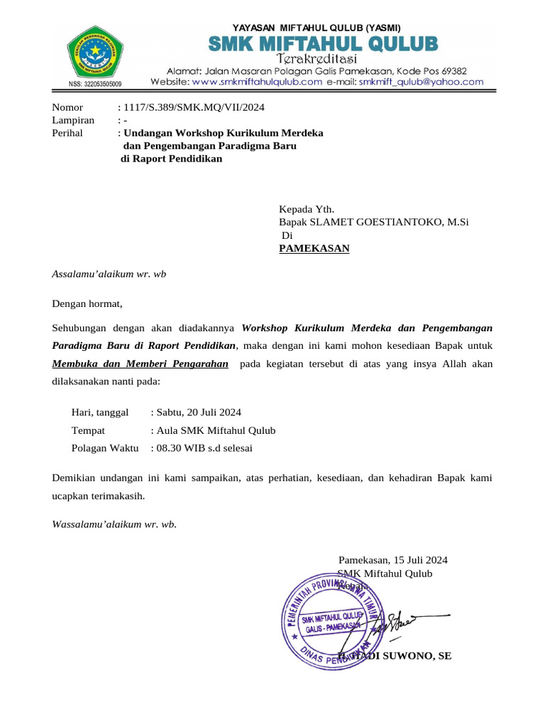 Undangan Workshop | PDF