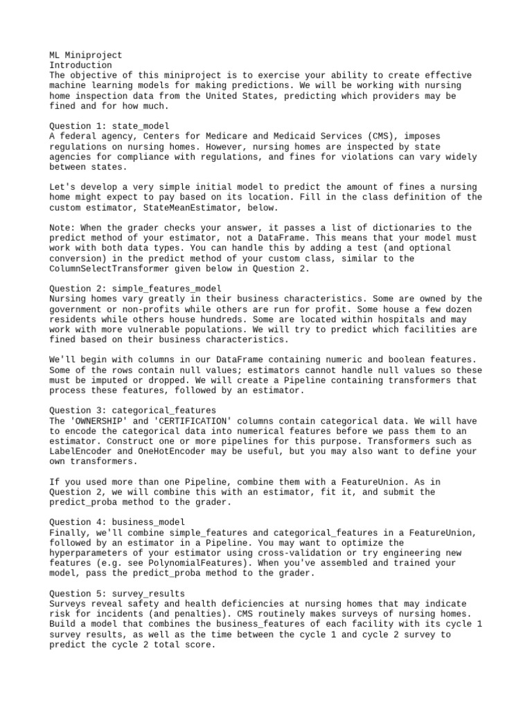 Mlproject Details | PDF