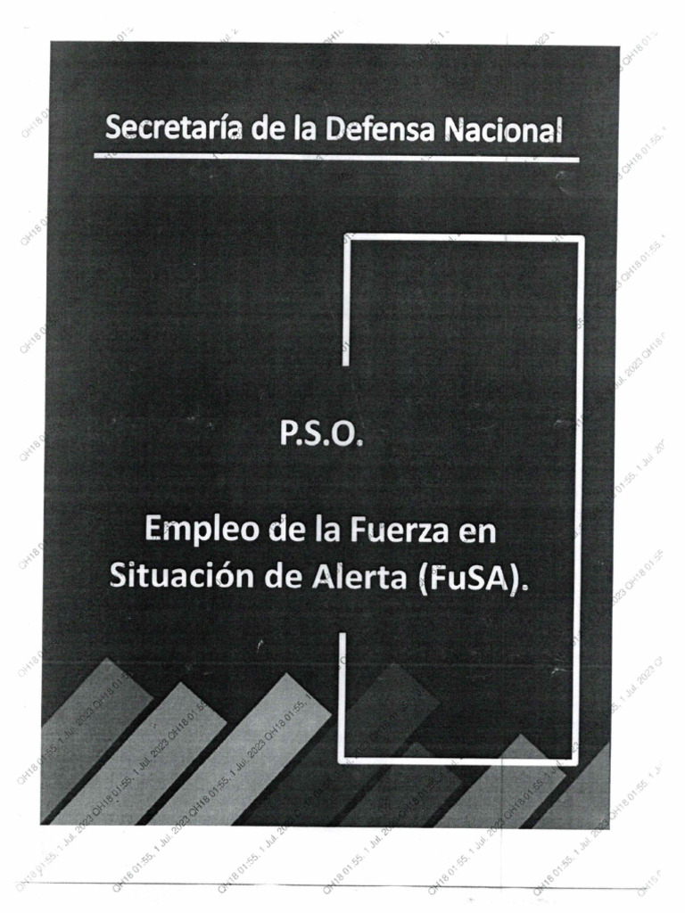 PSO para El Empleo de La Fuerza en Situación de Alerta FUSA | PDF