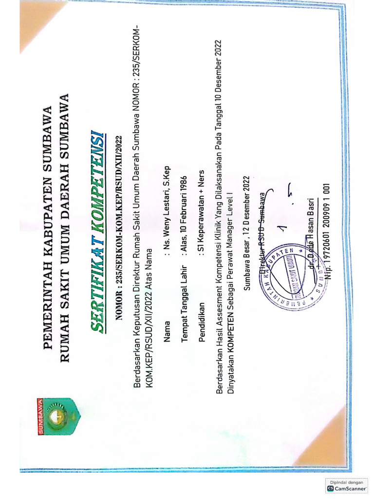 SPK Dan RKK Perawat Zaal Dalam | PDF