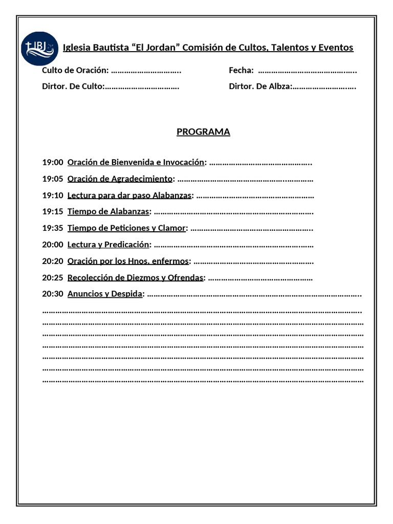 Bosquejo de Programa | PDF