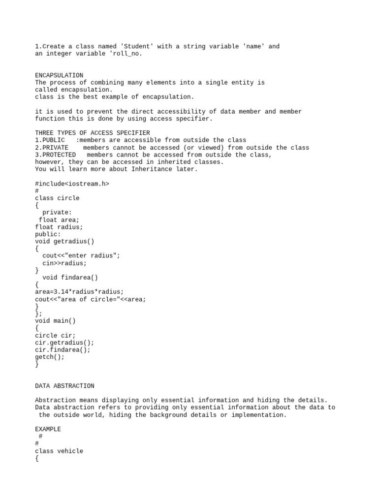 Data Abstraction Pdf