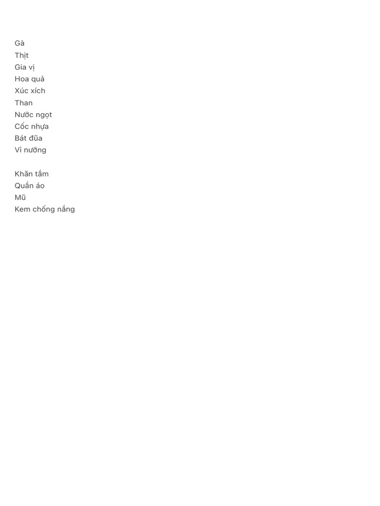 Gà TH T Gia V Hoa Qu Xúc Xích Than N CNG T C CNH A Bát A V N NG KH NT M Qu Náo M Kem CH NGN NG | PDF