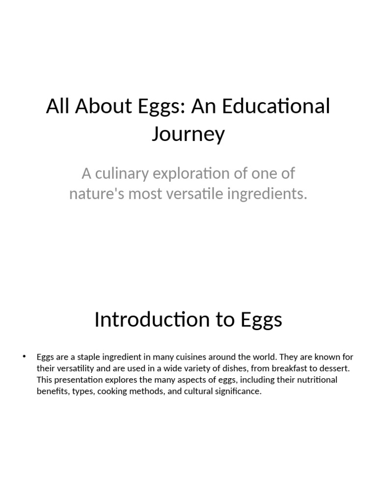 Eggs Presentation | PDF