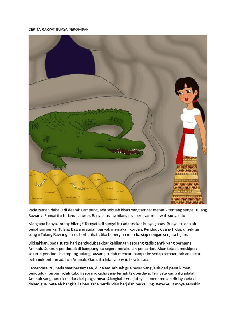 Cerita Rakyat Buaya Perompak | PDF