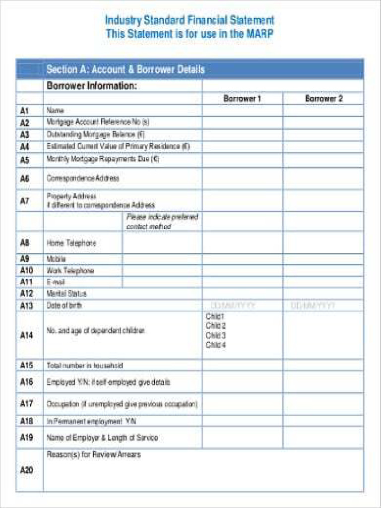 Bank Financial Statement Template | PDF