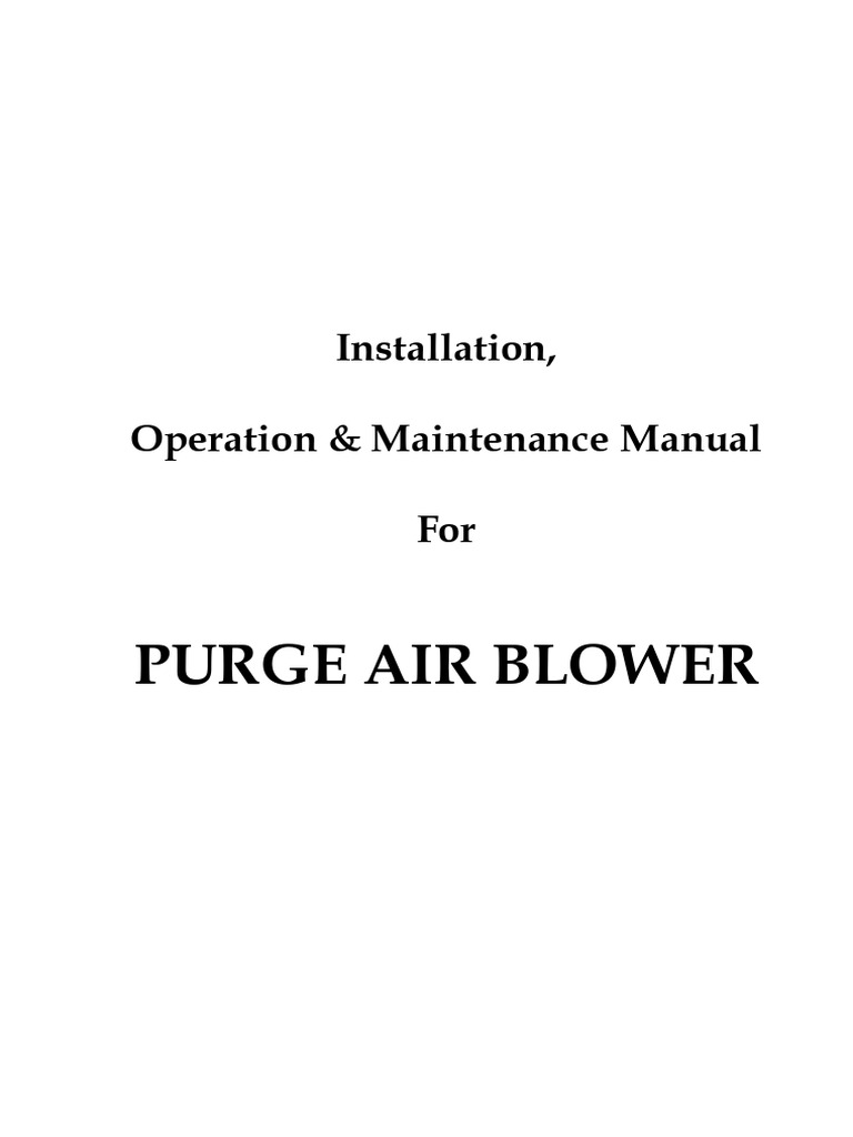 Purge Air Blower | PDF