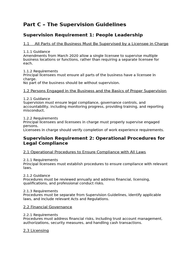 Simplified - Supervision Guidelines | PDF