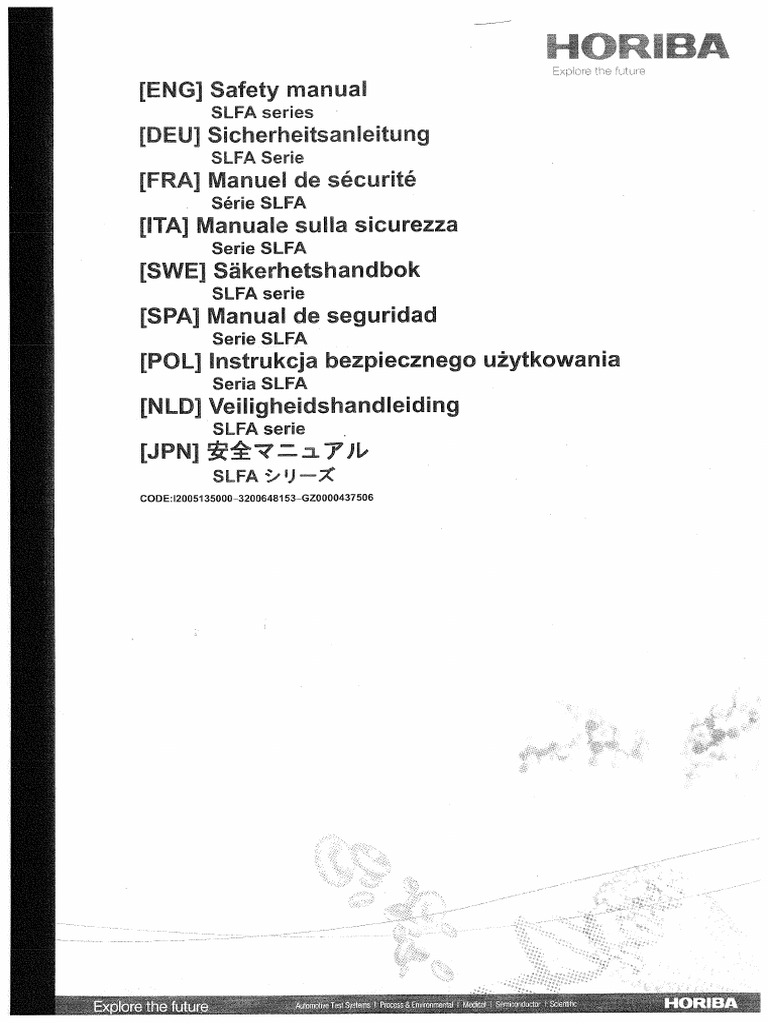 Manual Horiba Original | PDF