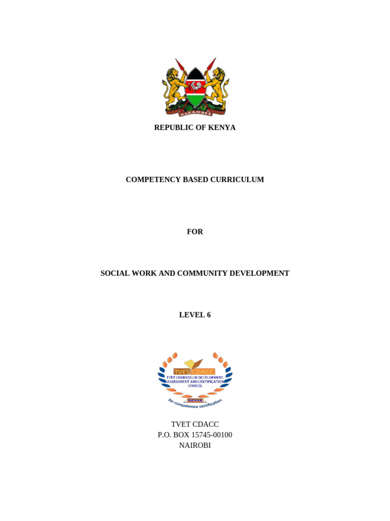 Curriculum Social Work and Community Development Level 6 | PDF