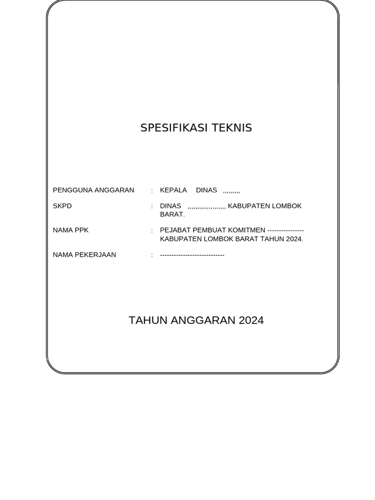 Contoh - Spektek - (1) ACUAN | PDF