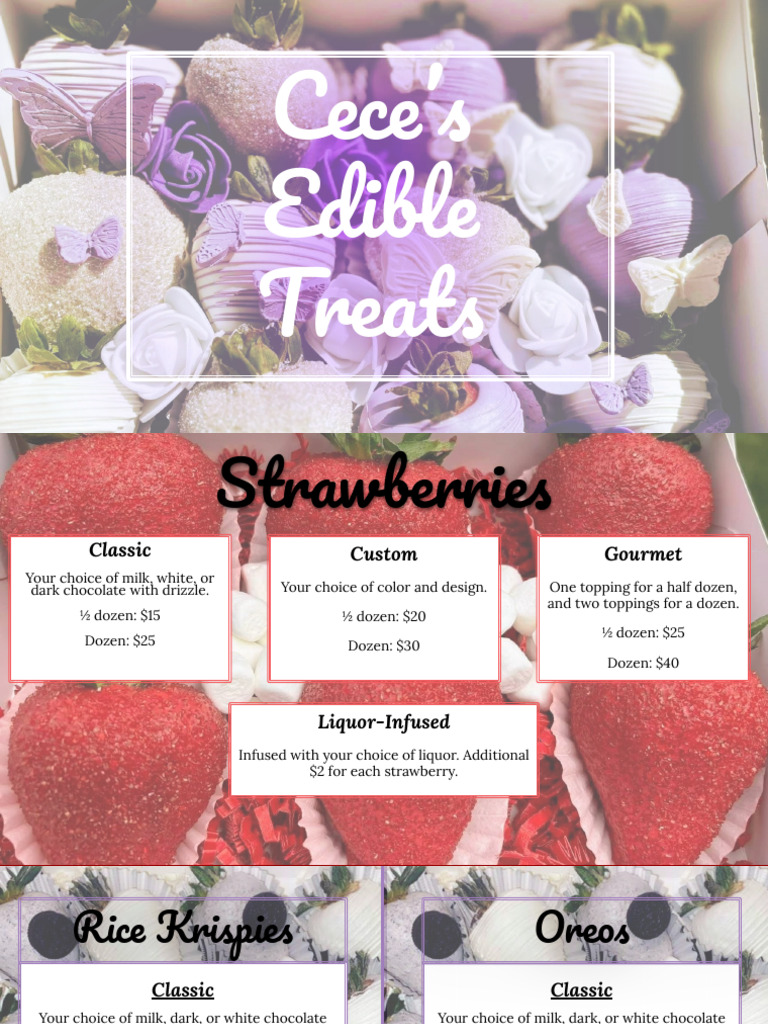 Cece's Edible Treats | PDF | Snack Food | Cooking, Food & Wine