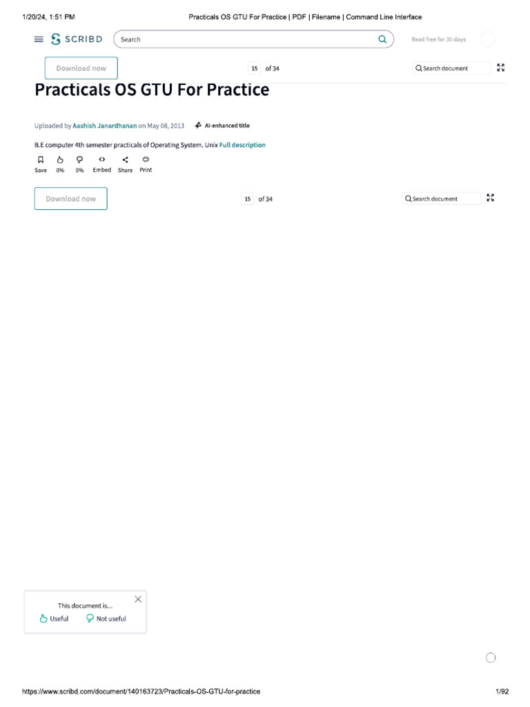 OS Programming FIles SheelScriopt | PDF