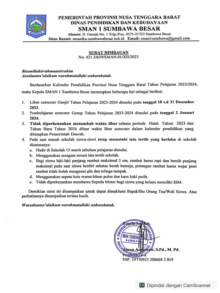 Surat Himbauan | PDF