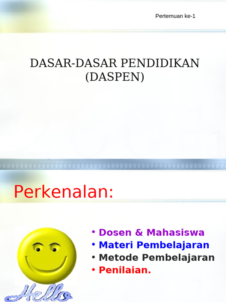 MK Dasar Dasar Pendidikan 2024 | PDF