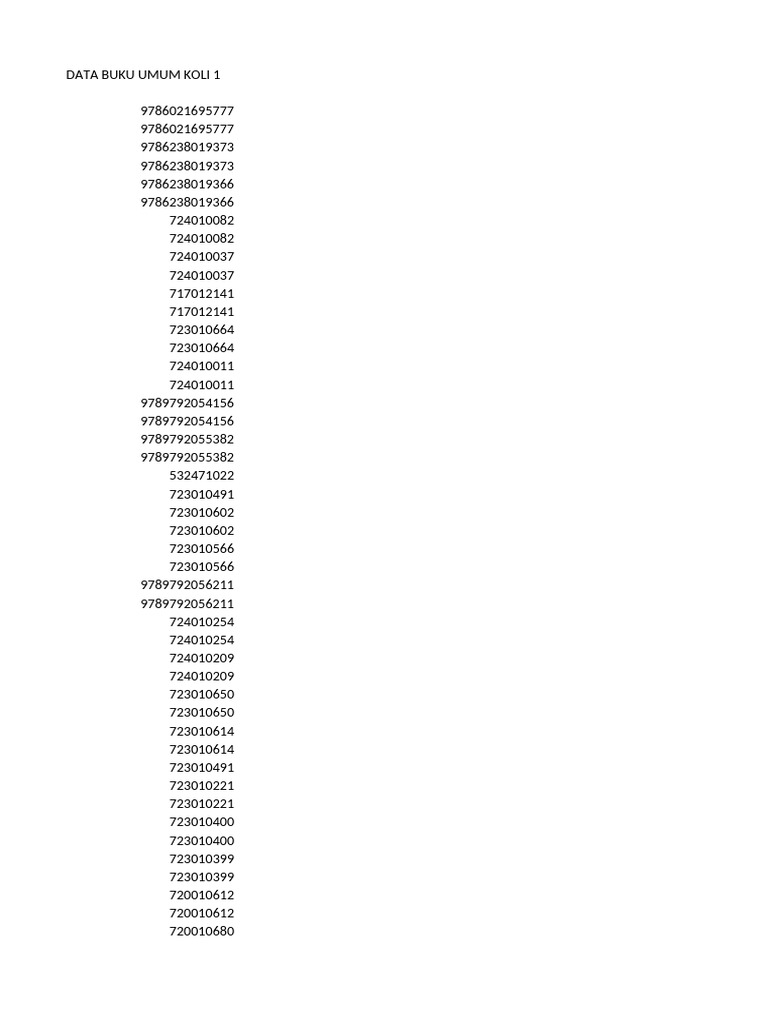 Data Pesanan Perpus by Bagas) | PDF