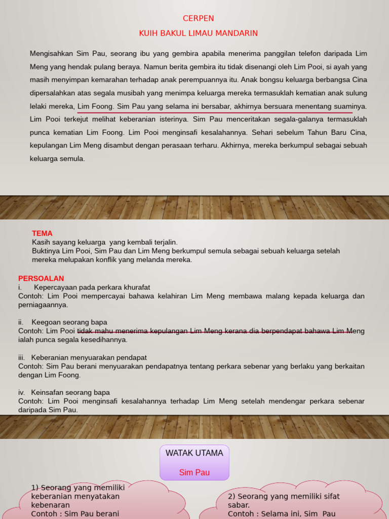 Cerpen Kuih Bakul Limau Mandarin Tg1 | PDF