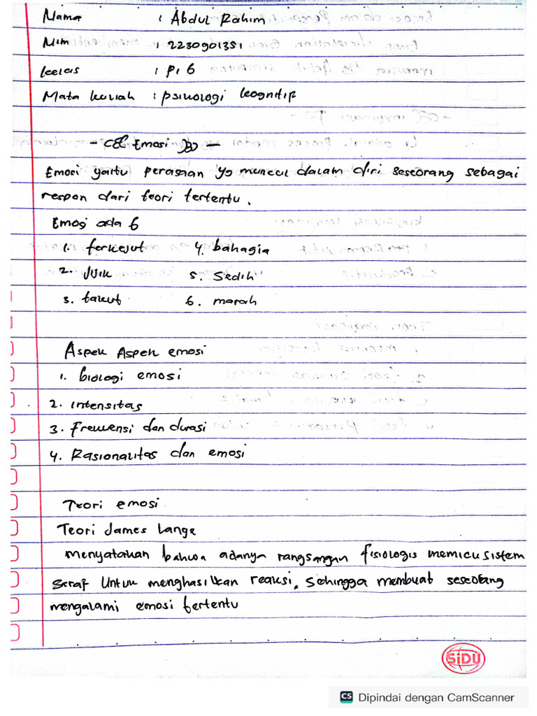 Resume Abdul Rahim Kognitif | PDF