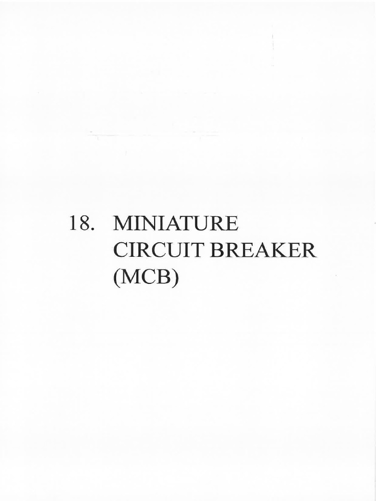 MCB | PDF