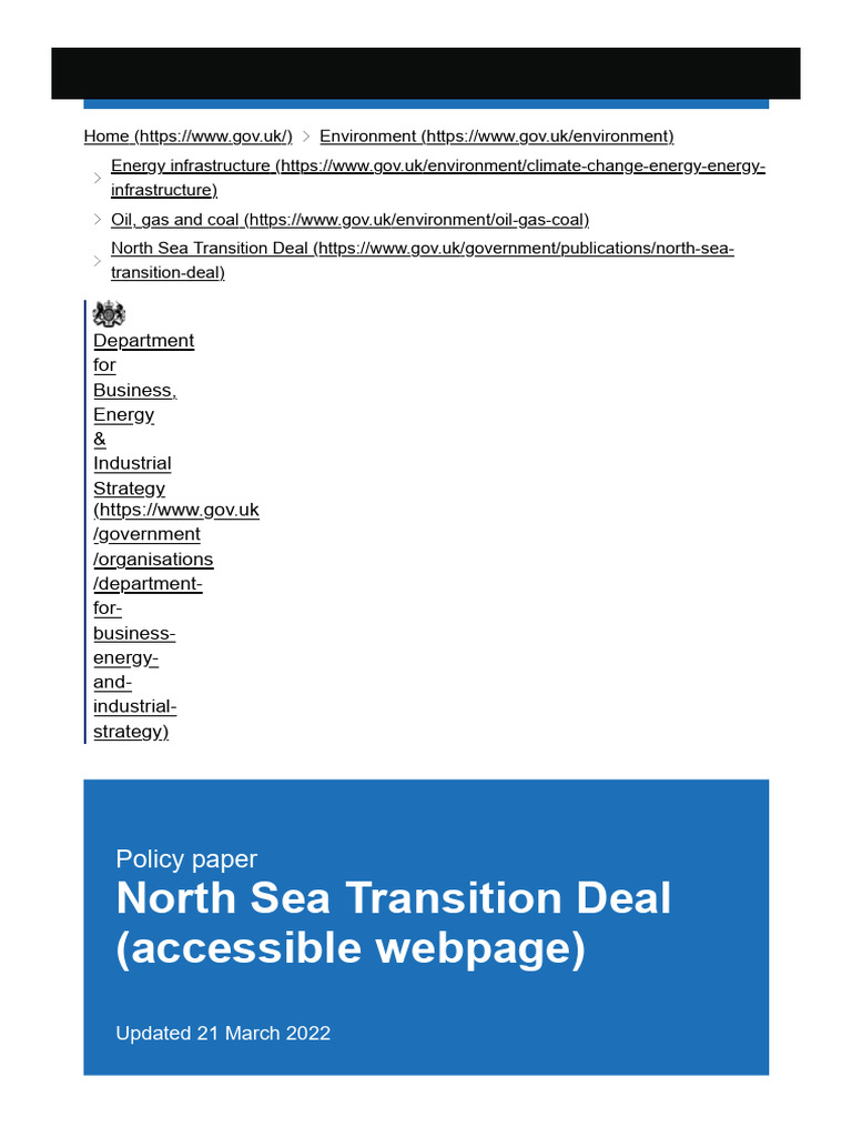 North Sea Transition Deal | PDF