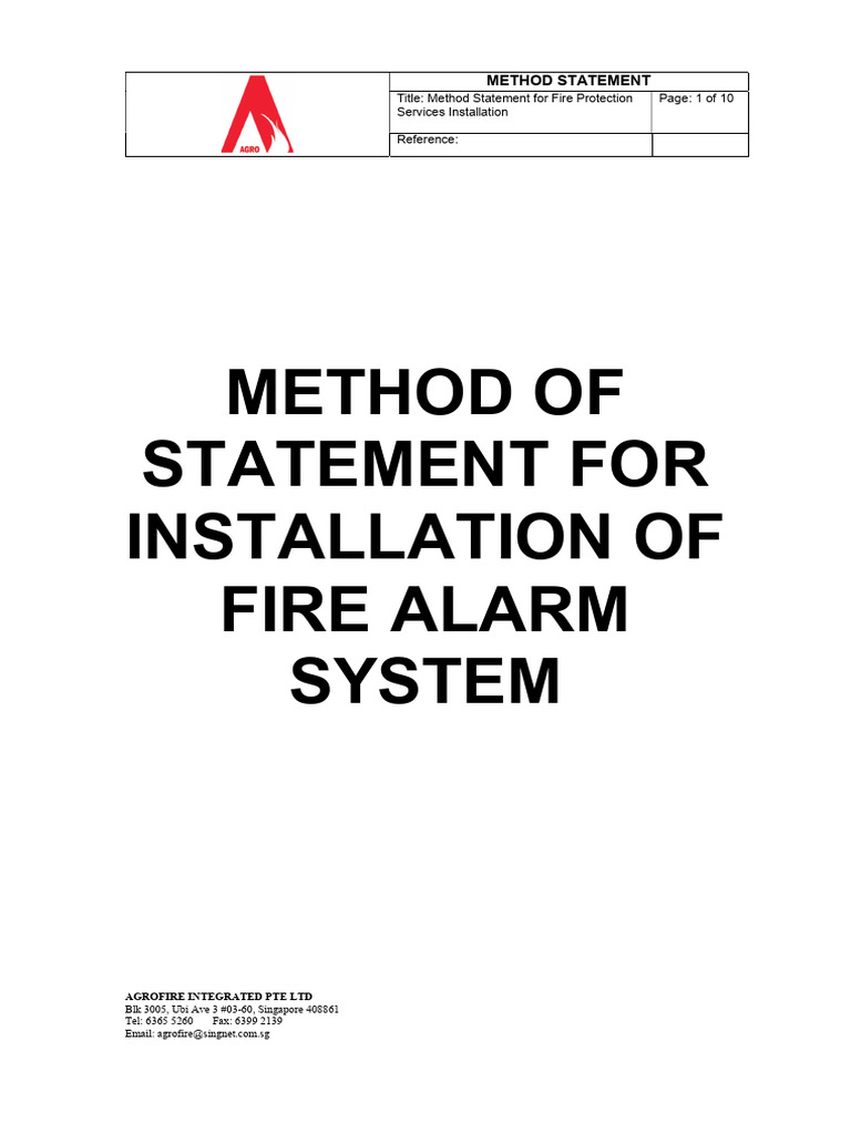 MOS For Installation of FAS - 2 ROCHESTER PARK | PDF