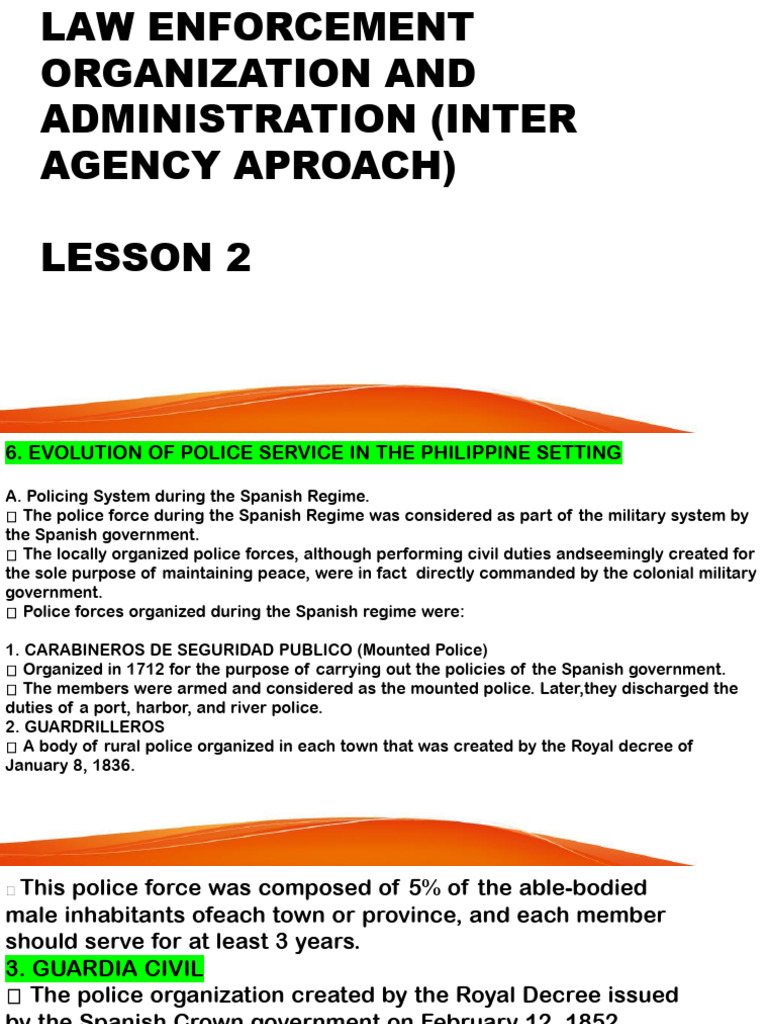 Law Enforcement Organization and Administration Lesson 101 | PDF