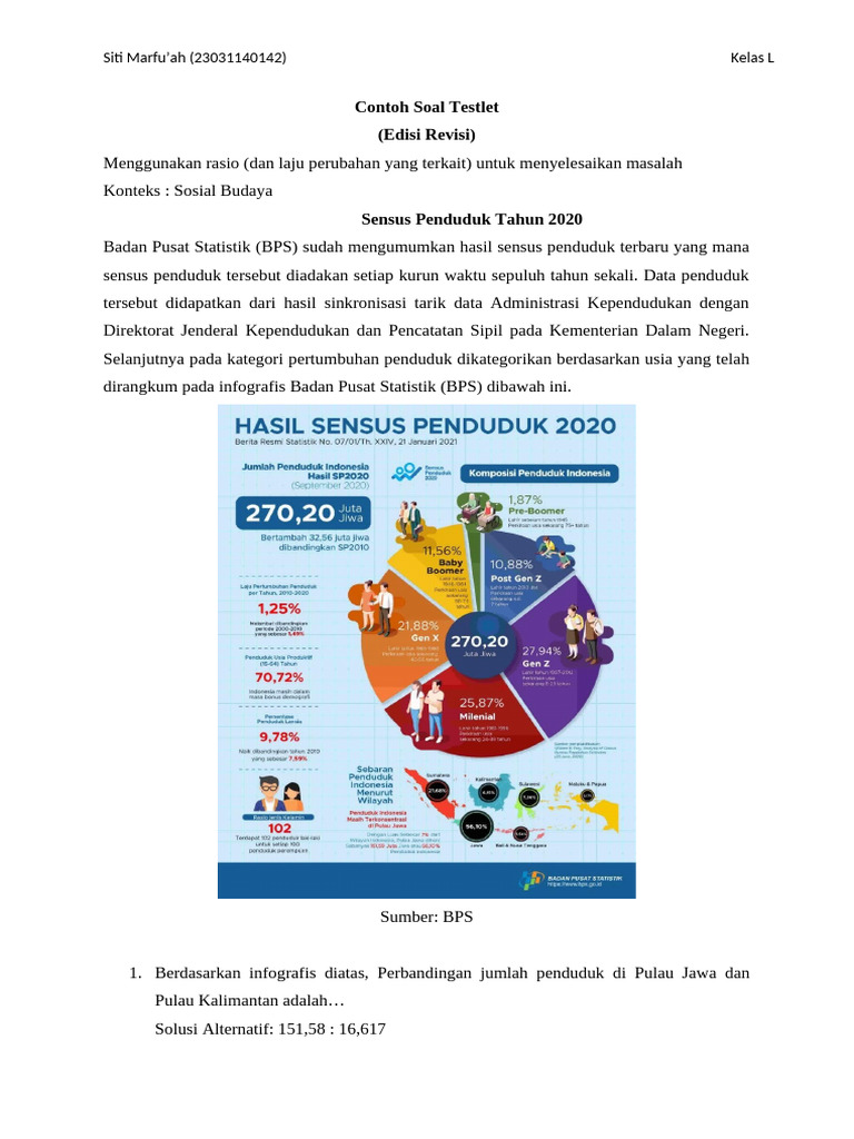 Siti Marfu'ah - Soal Testlet Revisi | PDF