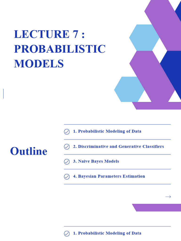 Lecture 7 - Probabilistic Models | PDF