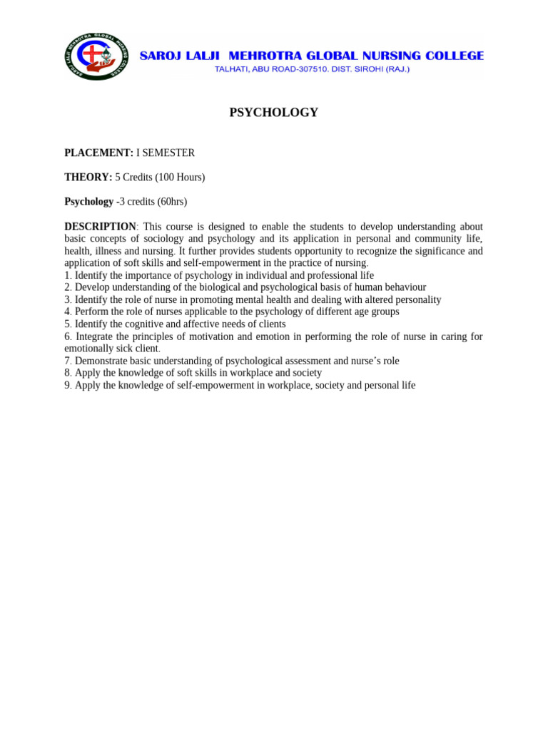 Unit Plan 1ST Year | PDF