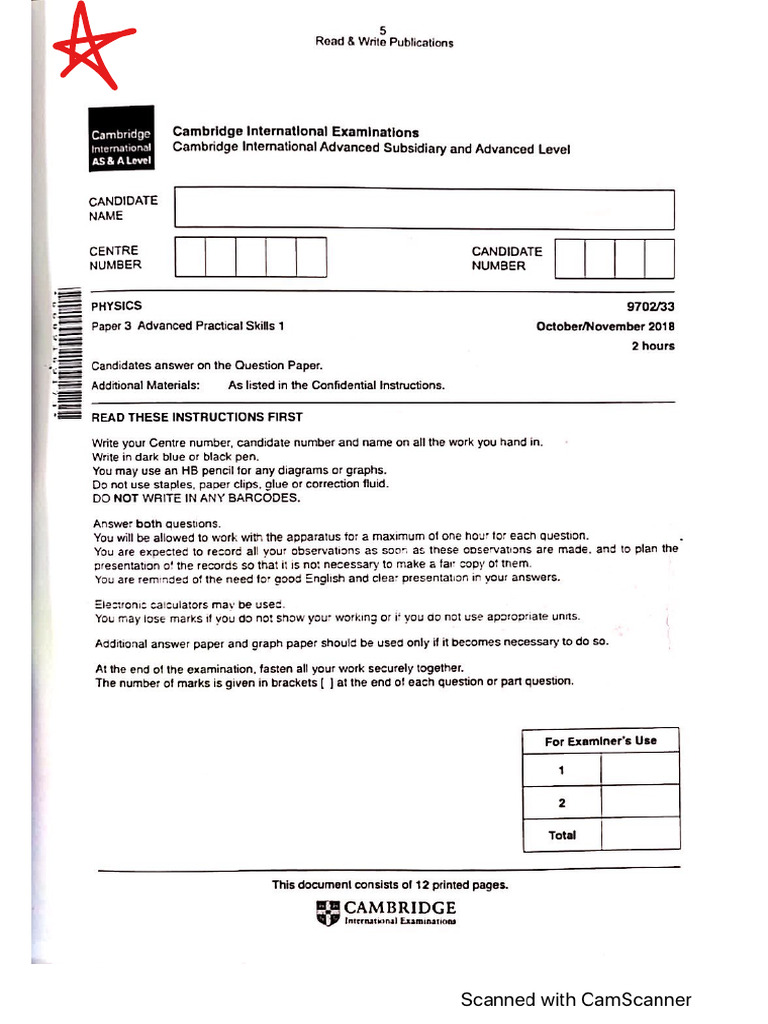 p3 Phy (1) A Levels | PDF